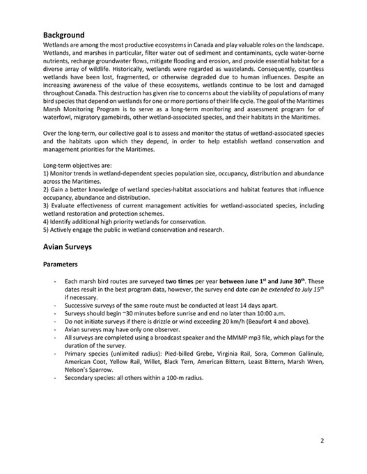 Birds Canada - MMMP_Survey-Protocol_EN - Page 2-3