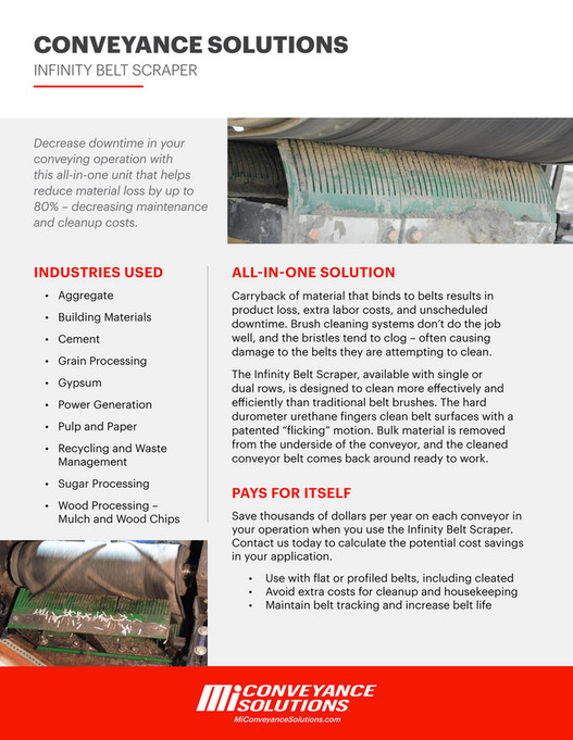 Infinity Scraper Flyer - Mi Conveyance Solutions - Page 1