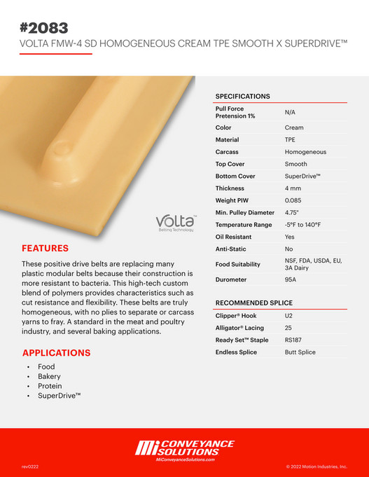 #2083 Volta FMW-4 SD Homogeneous Cream TPE Smooth x SuperDrive™ - Mi ...