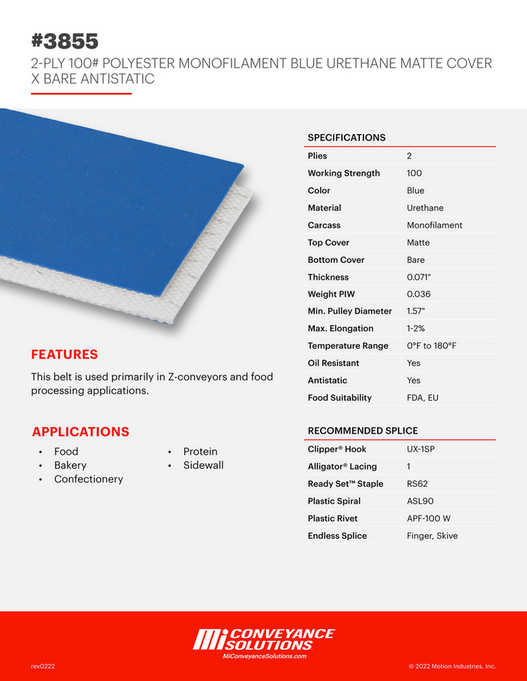 #3855 2-Ply 100# Polyester Monofilament Blue Urethane Matte Cover x ...