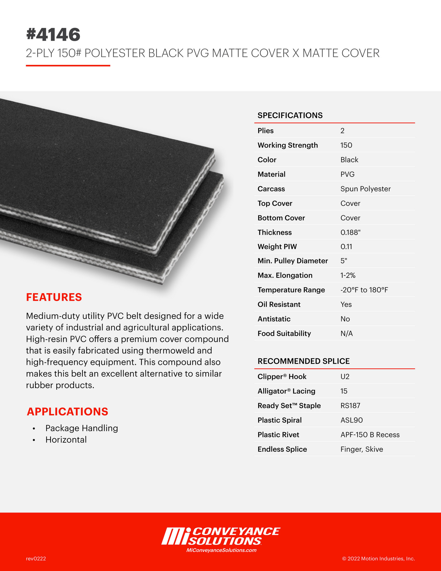 #4146 2-Ply 150# Polyester Black PVG Matte Cover x Matte Cover - Mi ...