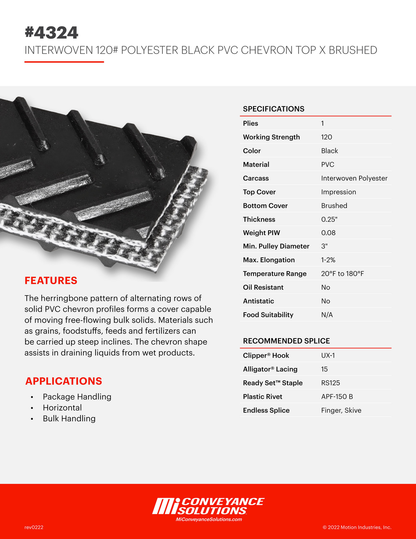 #4324 Interwoven 120# Polyester Black PVC Chevron Top x Brushed - Mi ...