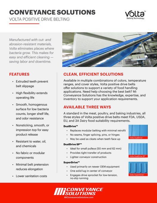 Volta Positive Drive Solutions Flyer - Mi Conveyance Solutions - Page 1