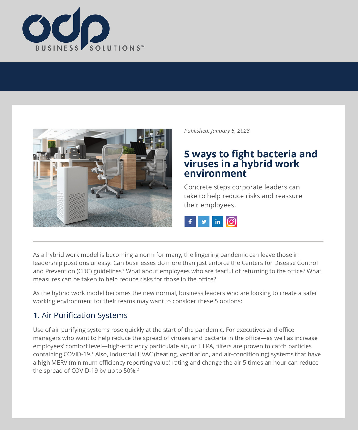 ODP Fight Bacteria and Viruses Article - Page 1