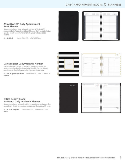 ODP Academic Calendars Planners 2023-24 - Page 1