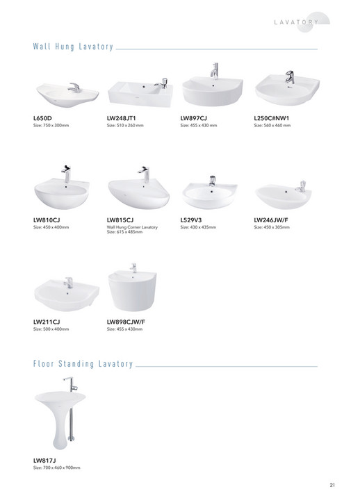 TOTO Catalog - TOTO Sanitary Catalog (T21-1) - Page 22-23