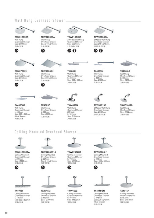 TOTO Catalog - TOTO Fittings Accessories Catalog (T22-0) - Page 50-51