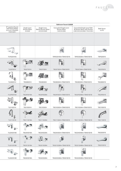 TOTO Catalog - TOTO Fittings Accessories Catalog (T22-0) - Page 8-9