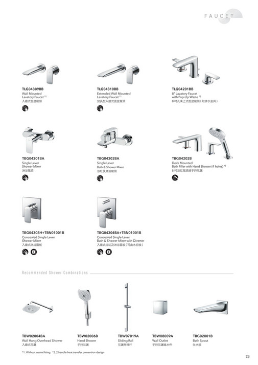 TOTO Catalog - TOTO Fittings Accessories Catalog (T22-0) - Page 24-25