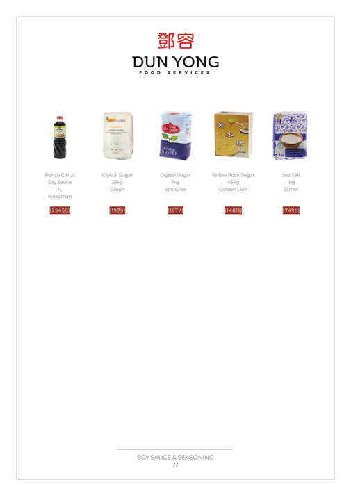 Dun Yong food services - Dun Yong catalogus - Page 10-11 Dun Yong food services - Dun Yong catalogus - Page 10-11