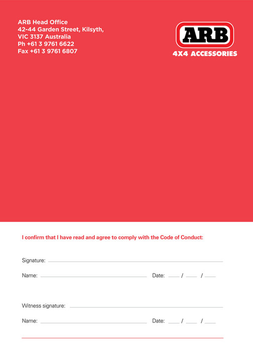 ARB 4x4 Accessories - ARB Code of Conduct - Page 12