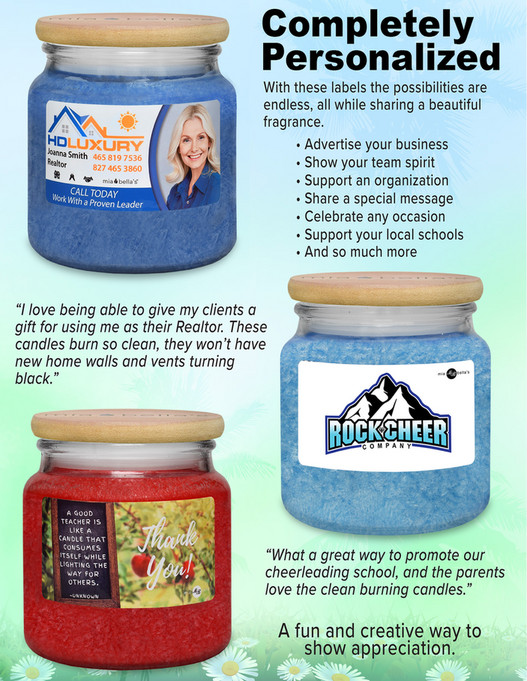 Mia Bella's Candles Custom Label Guide - Page 2-3 Mia Bella's Candles Custom Label Guide - Page 2-3