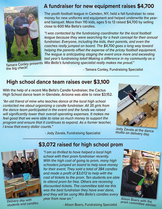 Mia Bella's Spring / Summer Fundraising Guide - Page 4-5
