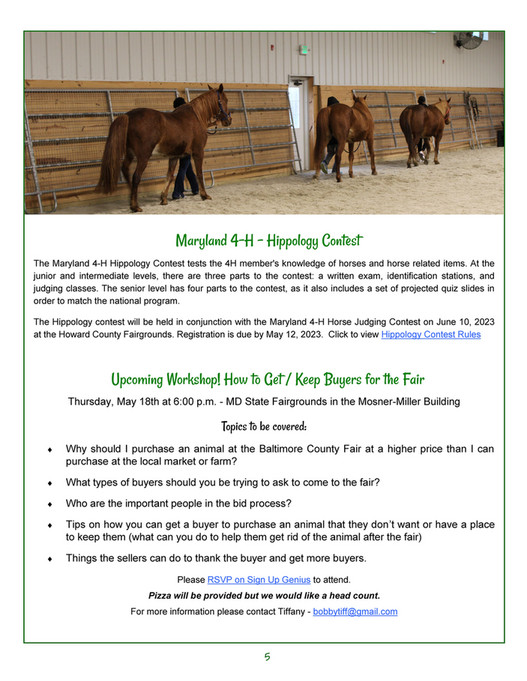 University of Maryland Extension - 4-H Newsletter - APRIL 2023 - Page 1