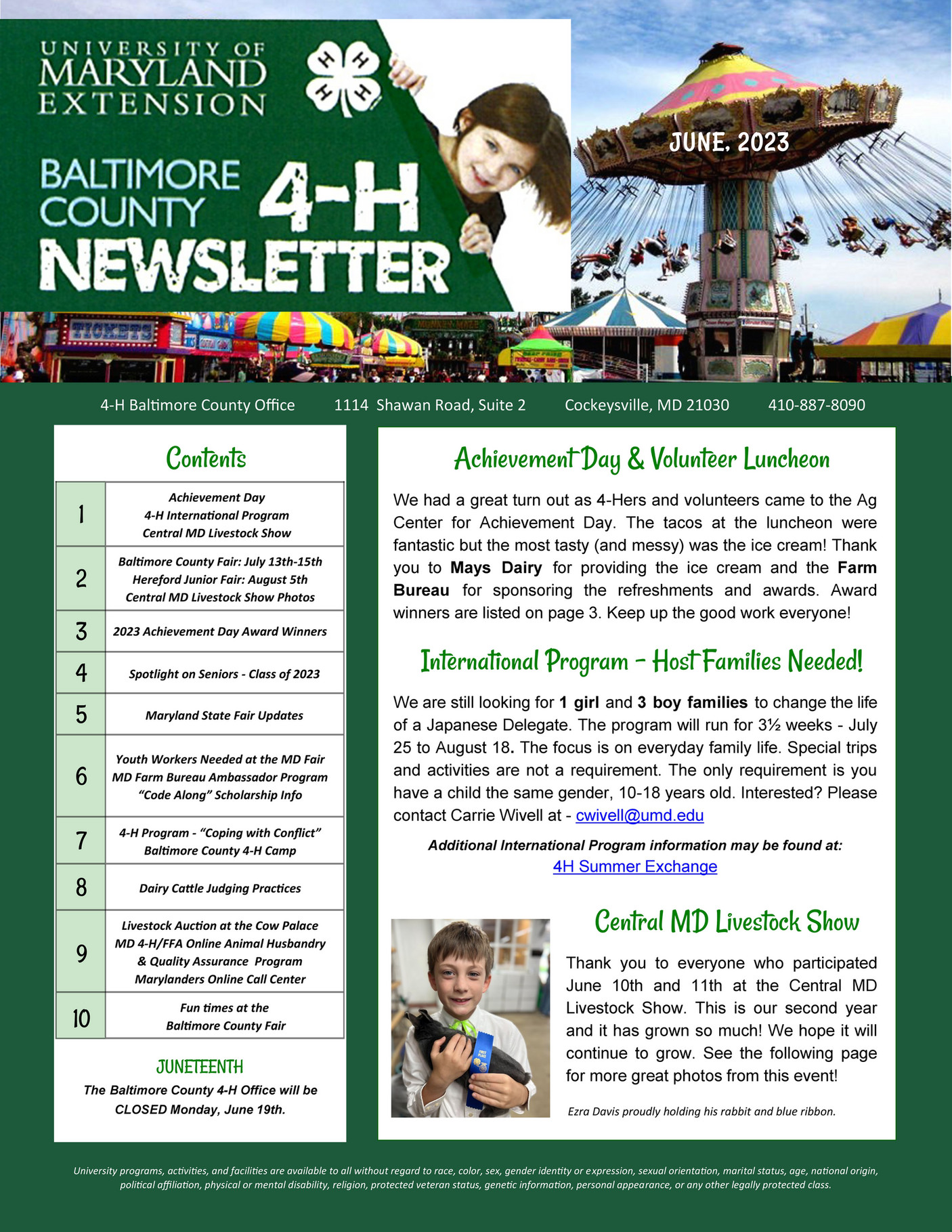 University of Maryland Extension - 4-H Newsletter - JUNE 2023 (7) - Page 1