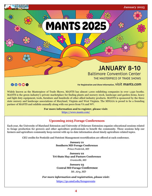 University of Maryland Extension - January 2025 - AG INSIGHT - Page 4-5