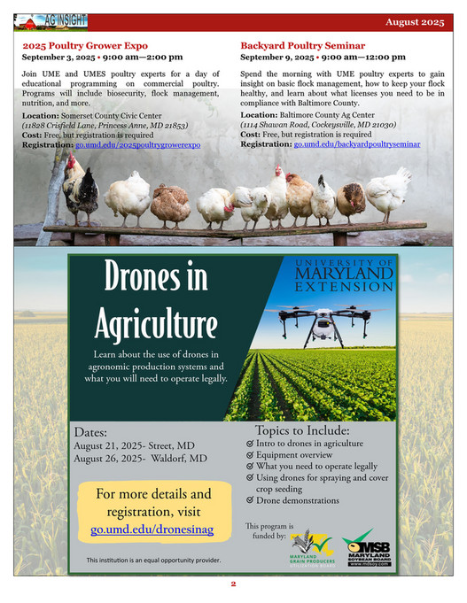 University of Maryland Extension - August 2025 - AG INSIGHT - Page 2-3