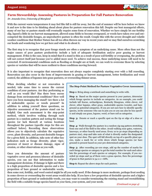 University of Maryland Extension - August 2025 - AG INSIGHT - Page 2-3