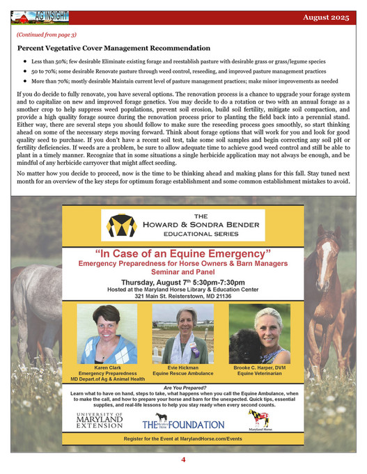 University of Maryland Extension - August 2025 - AG INSIGHT - Page 4-5