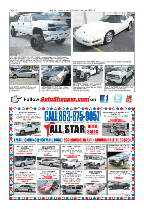 Showcase Media - AutoShopper Florida - Polk - Page 18-19 - Created with ...