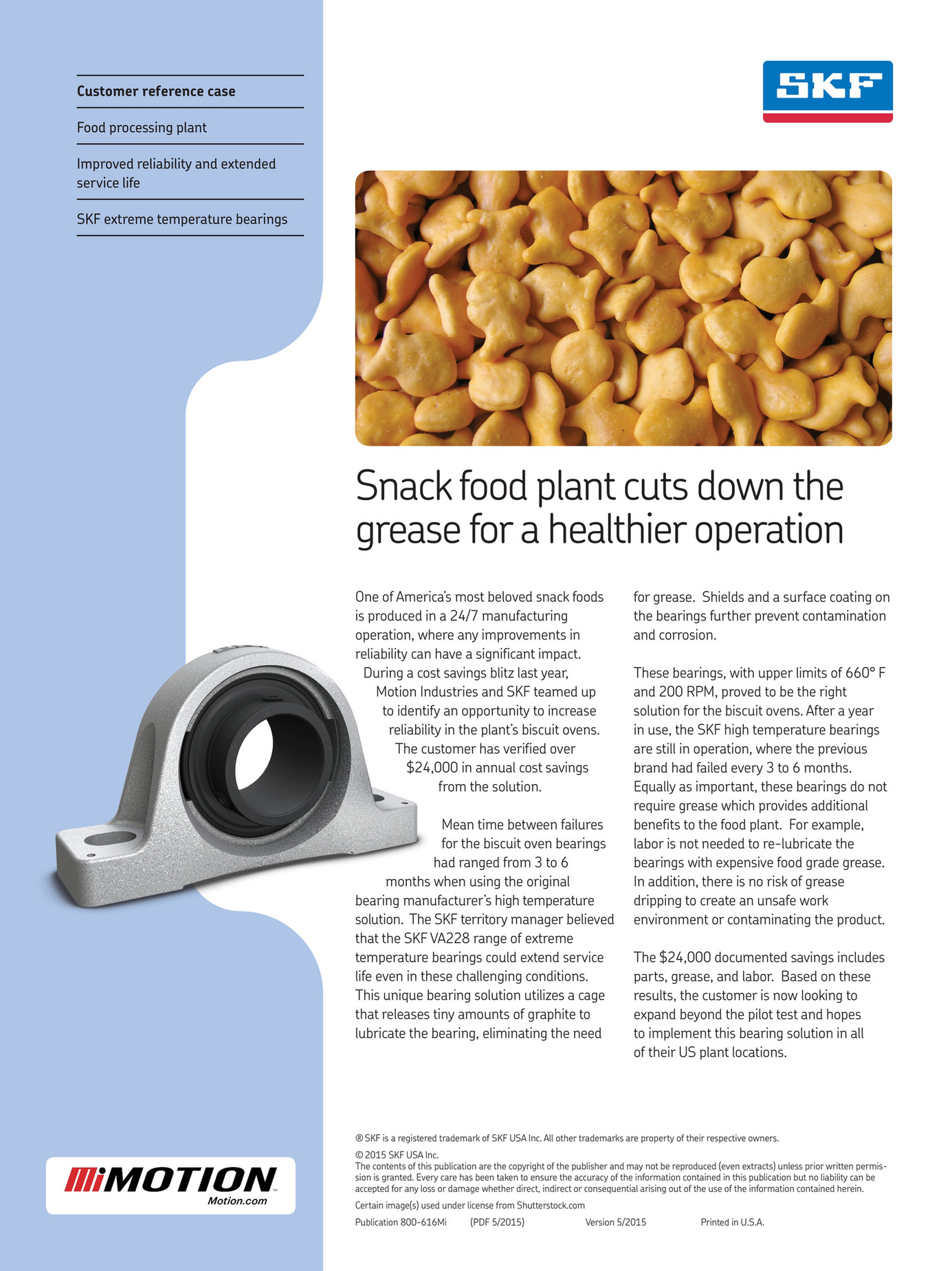 Motion - SKF - Food and Beverage extreme temperature bearings - Page 1