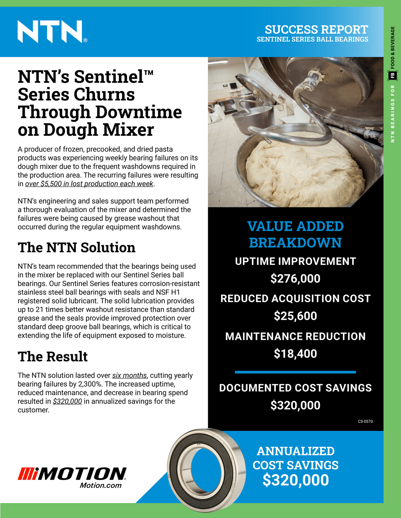 Motion - NTN Sentinel Series Food & Bev Success Story - Page 1 Motion - NTN Sentinel Series Food & Bev Success Story - Page 1