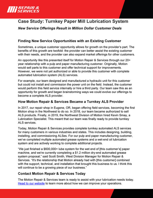 Motion - MiRS - Paper Mill Case Study 2023 - Page 1