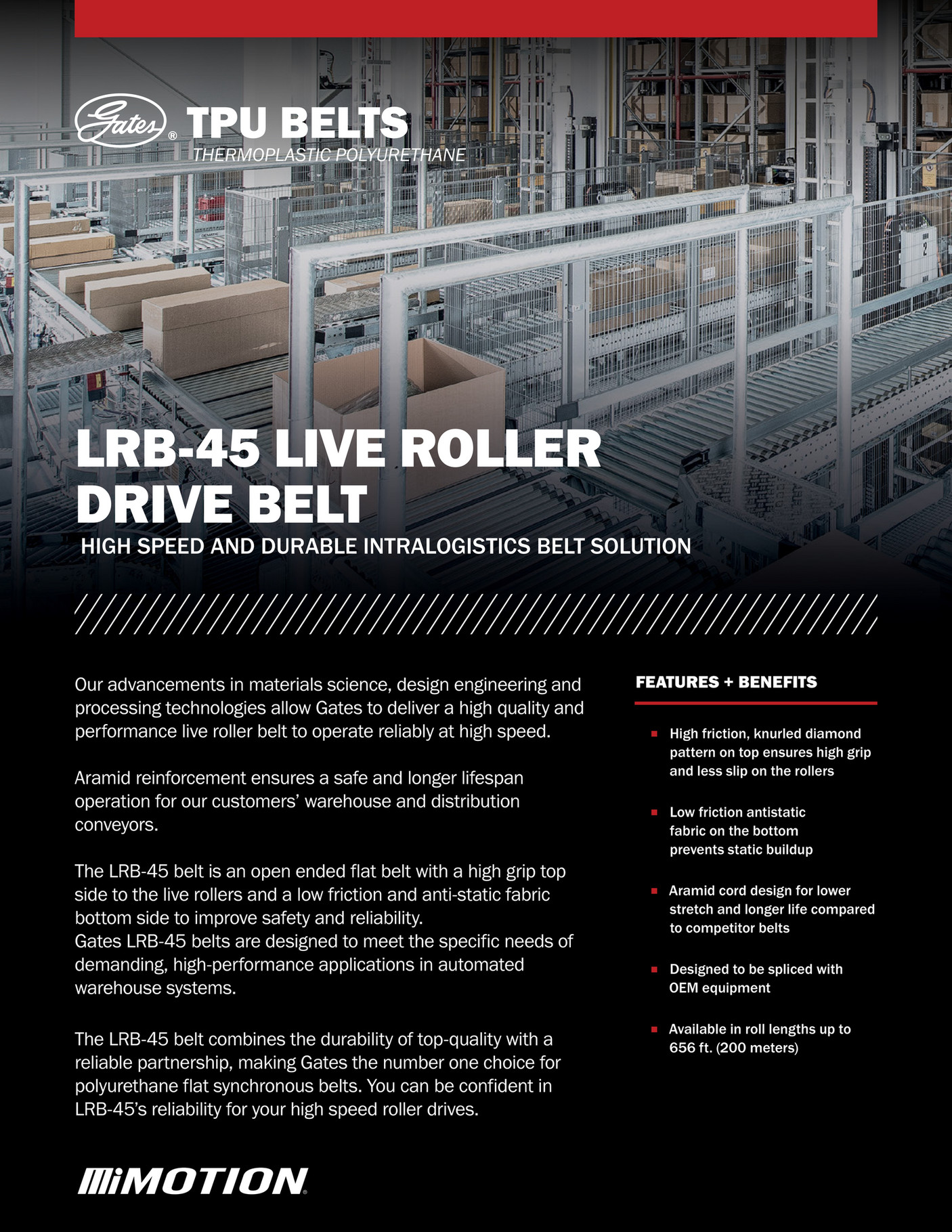 Motion - Gates TPU LRB-45 Live Roller Belt - Page 1