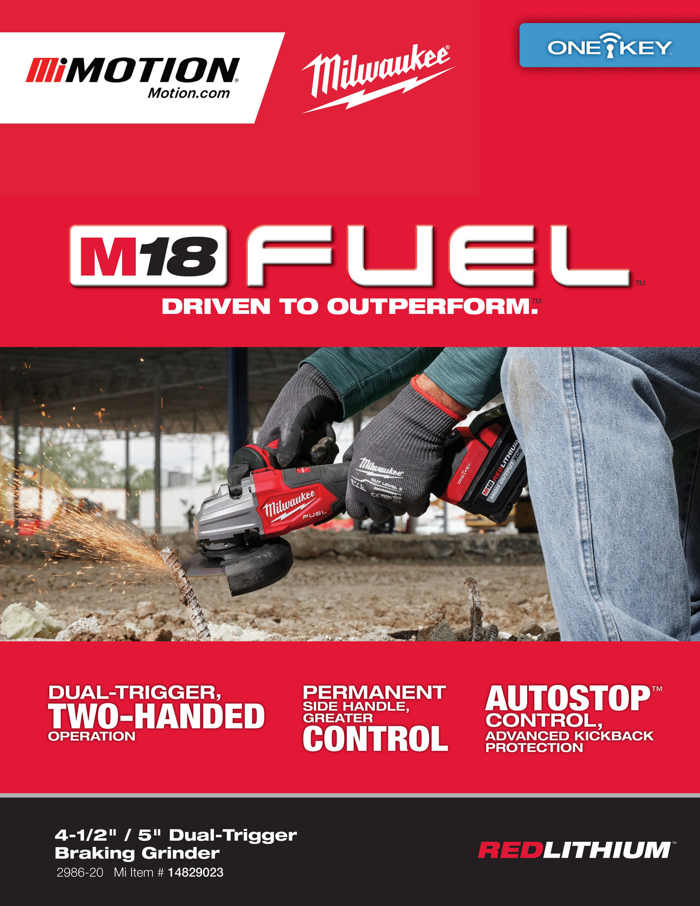 Motion - Motion Milw Dual Trigger M18 Fuel Grinder Sell Sheet - Page 1