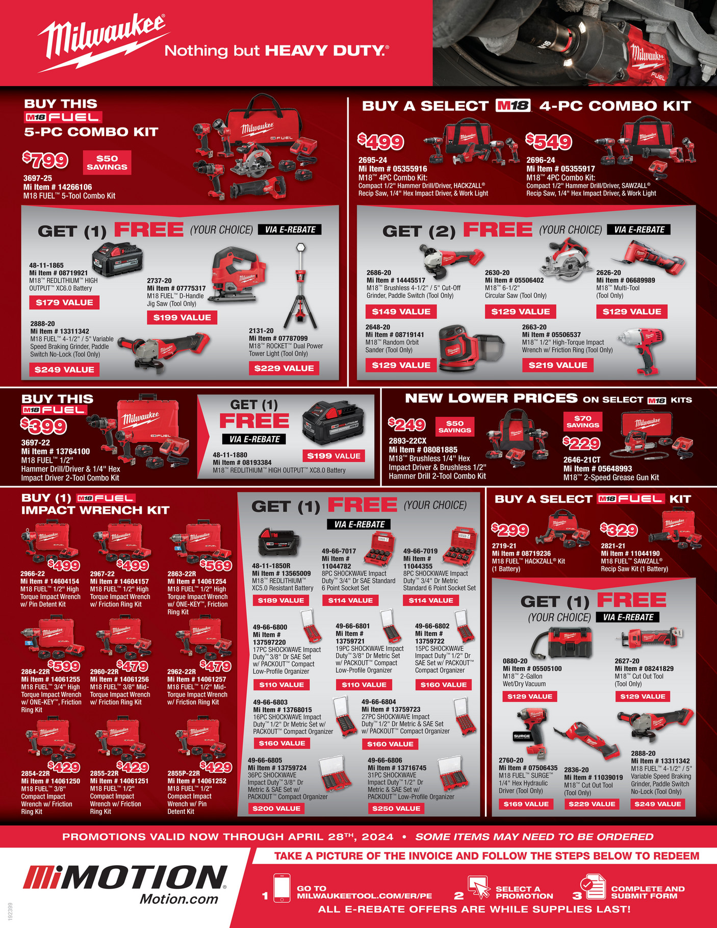 Motion - Milwaukee P1 Promotion Flyer - Page 1