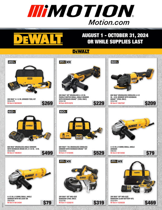 Motion - DeWalt Motion Industries Q3 Flyer - Page 1