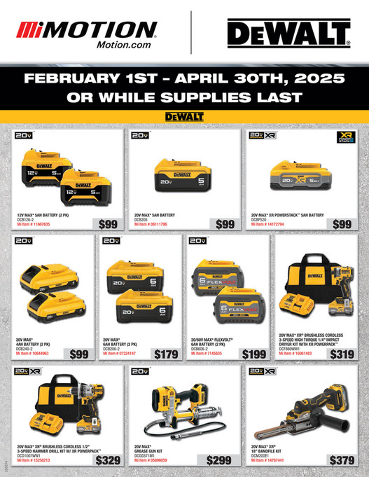 Motion - DeWalt Motion Ind Q1 Flyer - Page 1