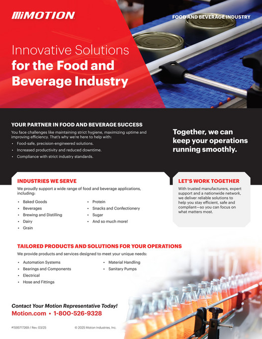 Motion - Food and Beverage Flyer 2025 - Page 1