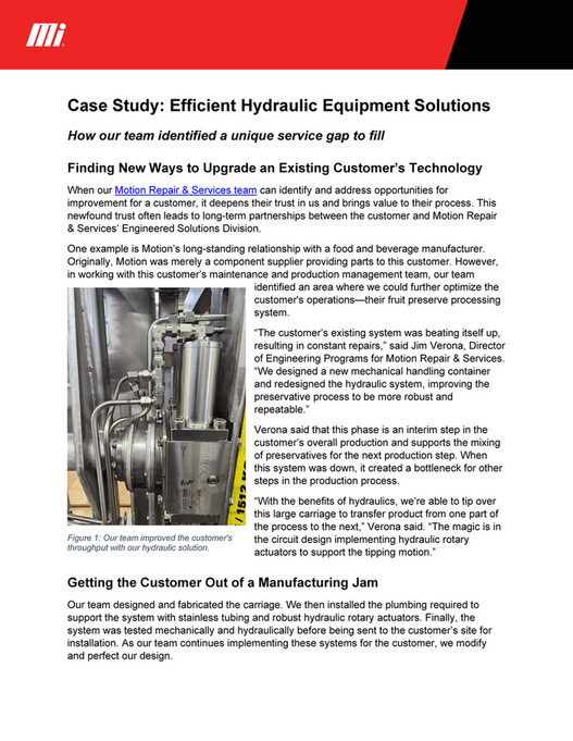 Motion - Mi - Hydraulic Carriage System Case Study - 2024 - Page 1