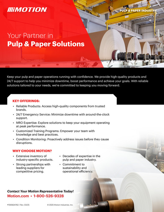Motion - Motion - Pulp and Paper Industry Flyer - Page 1