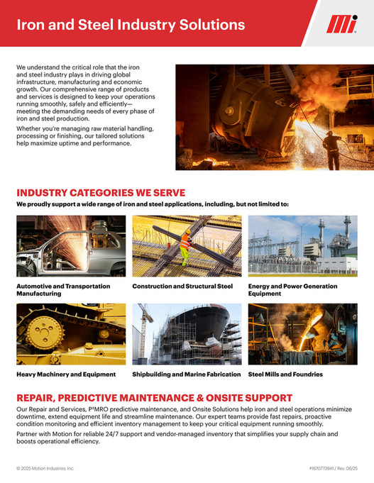 Motion - Motion Line Card - Iron and Steel Industry 2025 - Page 1