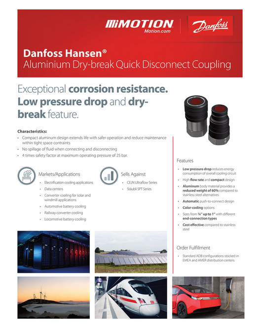 Motion - Danfoss Hansen - Aluminium Dry-break Quick Disconnect Coupling ...