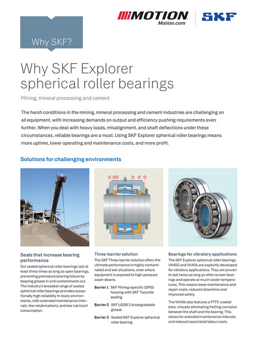Motion - SKF Explprer Spherical Roller Bearings Mining - Why SKF? - Page 1
