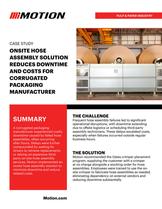 Motion - Motion - Pulp-Paper - Hose Assembly - Case Study - 2025 - Page 1