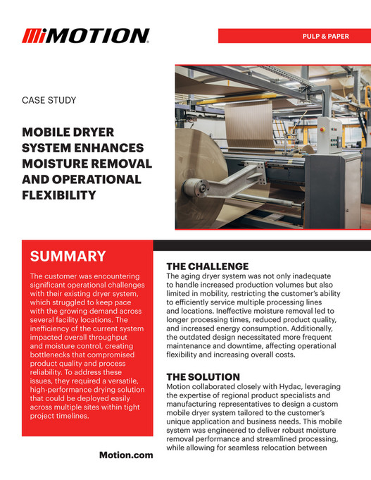 Motion - Motion - Mi - Pulp-Paper - Dryer System Implementation - Case Study - 2025 - Page 1