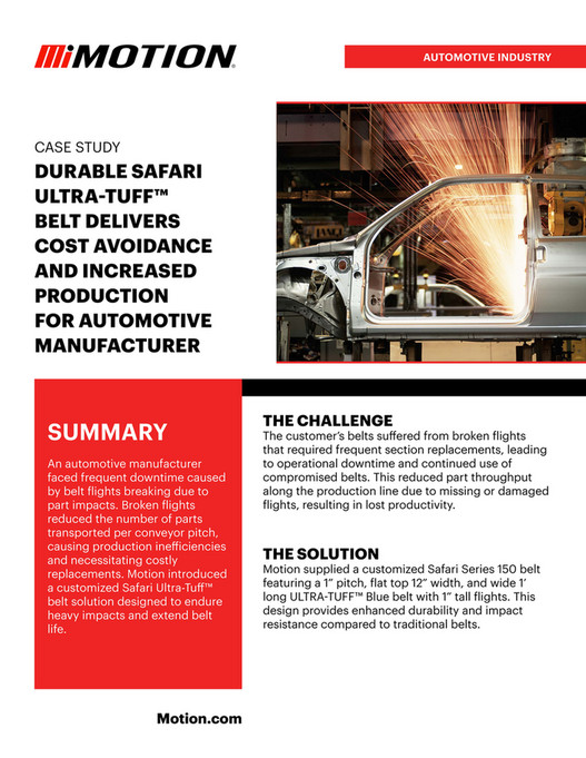 Motion - Motion - Automotive - Ultra-Tuff Belt - Case Study - 2025 - Page 1