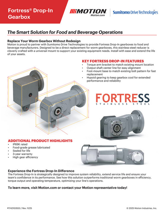 Motion - Sumitomo Fortress Drop-In Food and Bev Canada Flyer - Page 1