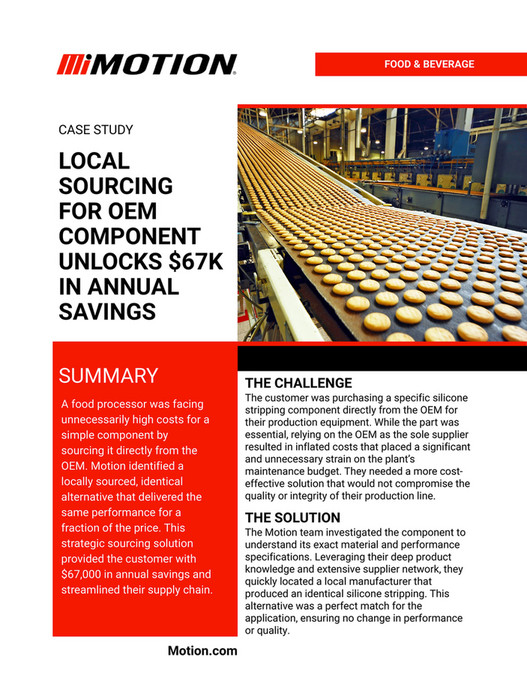 Motion - Motion - Food-Bev - Local Sourcing for OEM Component Unlocks ...