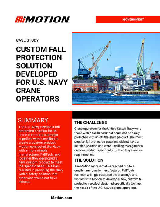 Motion - Government - Custom Fall Protection Solution Developed for U.S ...