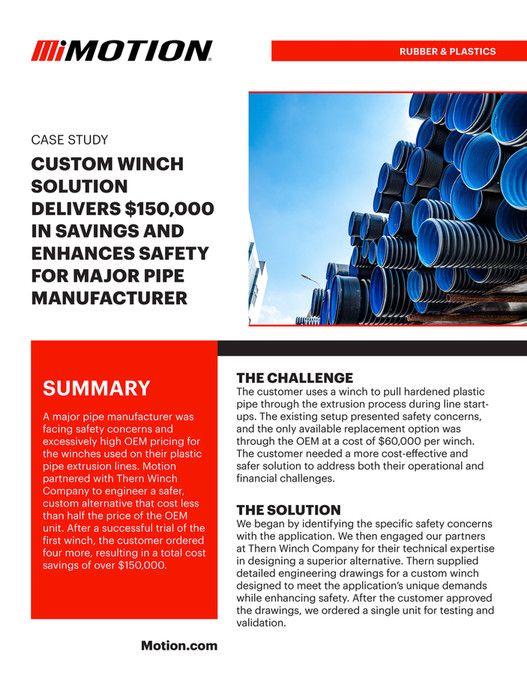 Motion - Rubber-Plastics - Custom Winch Solution - Page 1