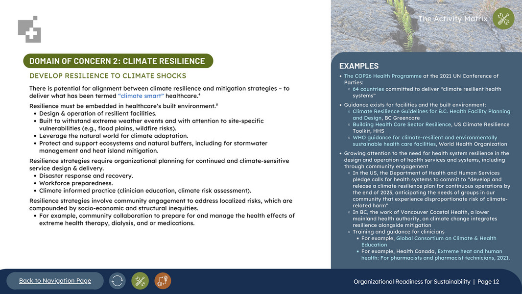 CASCADES - Organizational readiness for sustainability Playbook - Page 12