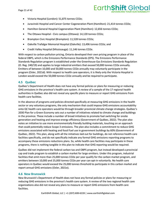 CASCADES - Canada Health Care GHG Accountabilities Report_EarthShift ...