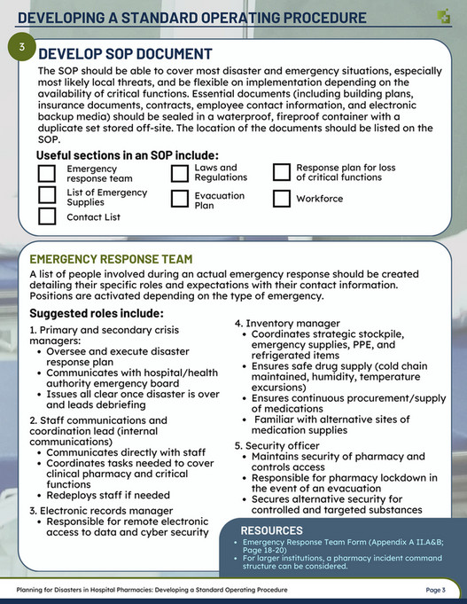CASCADES - Hospital Pharmacy Disaster Planning Standard Operating ...