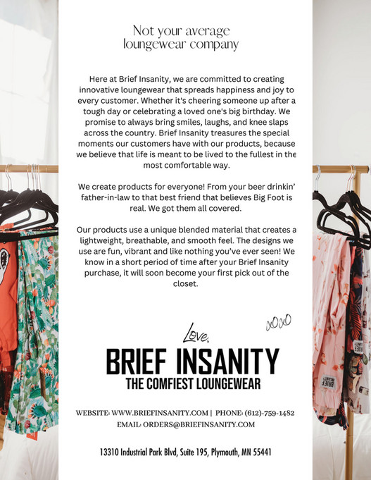 Brief Insanity - Brief Insanity 2023 Catalog. - Page 2-3