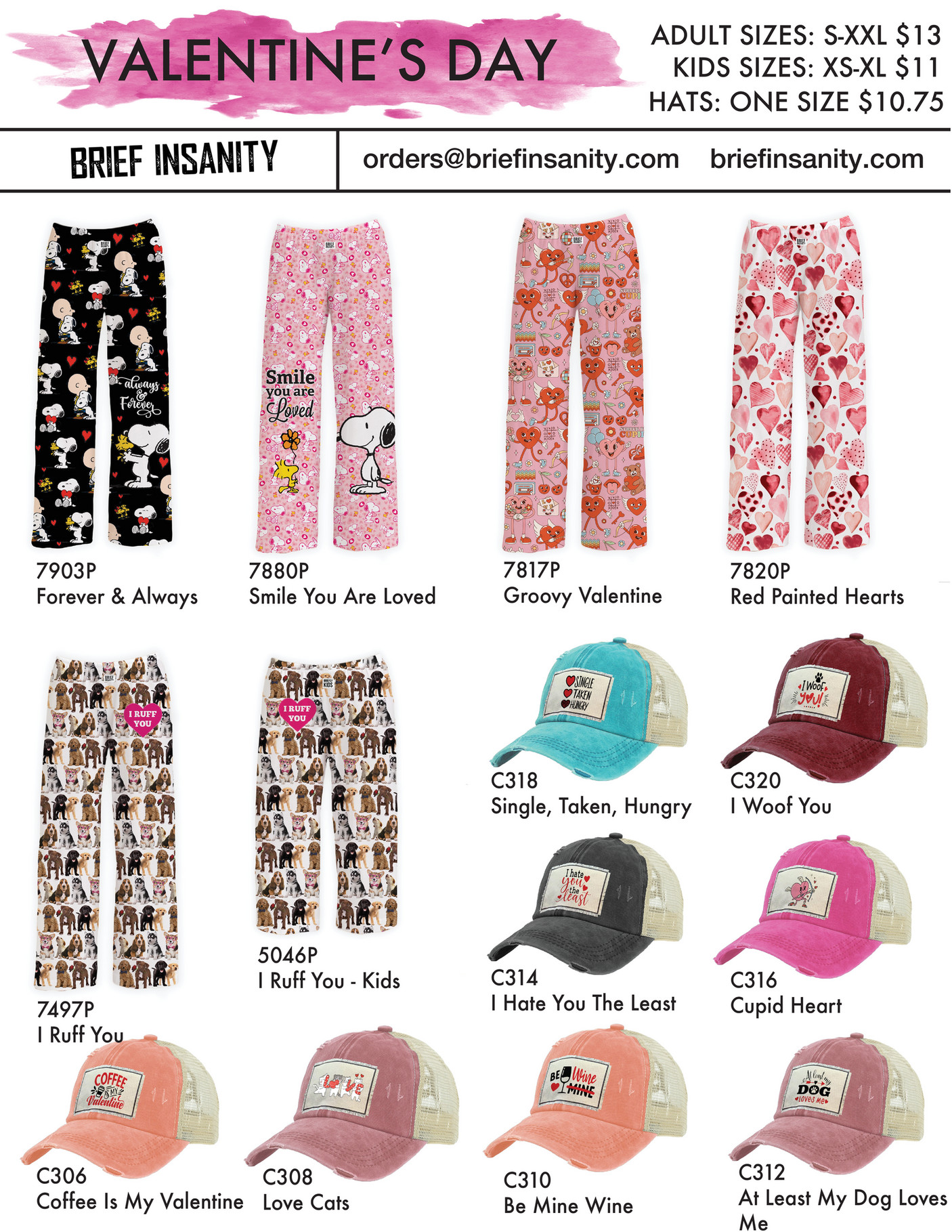 Brief Insanity - Valentine's Day Sell Sheet - Page 1